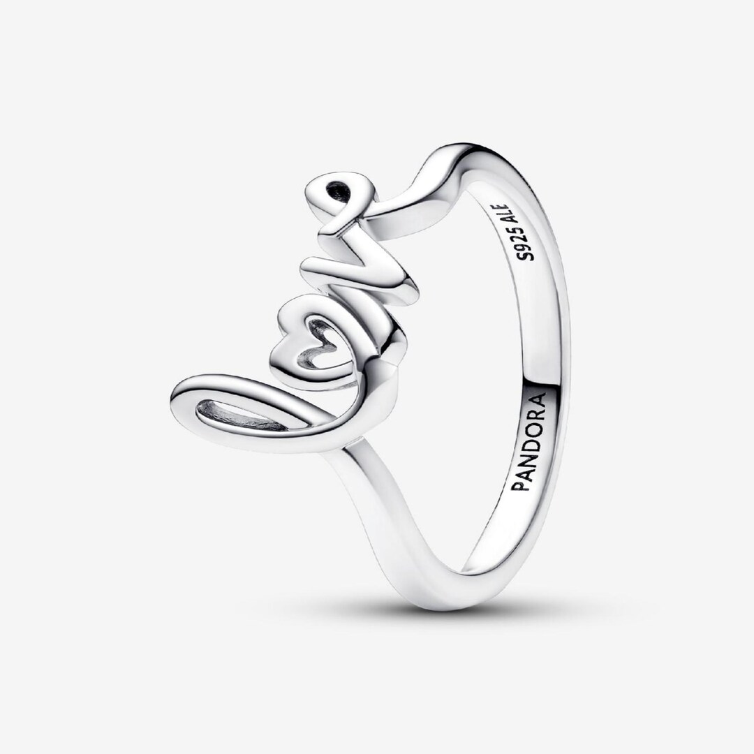 Handwritten Love Ring,sliver Ring,charm Bracelet,pandora Charm,charm ...