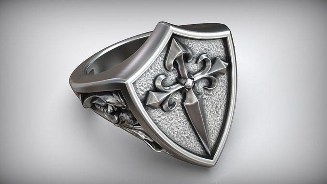 Santiago Cross Orden Signet Amulet Ring - Etsy