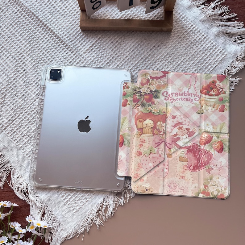 Strawberry Shortcake Y Fold iPad Case for iPad 11 2025, iPad Air 6/5/4 ...