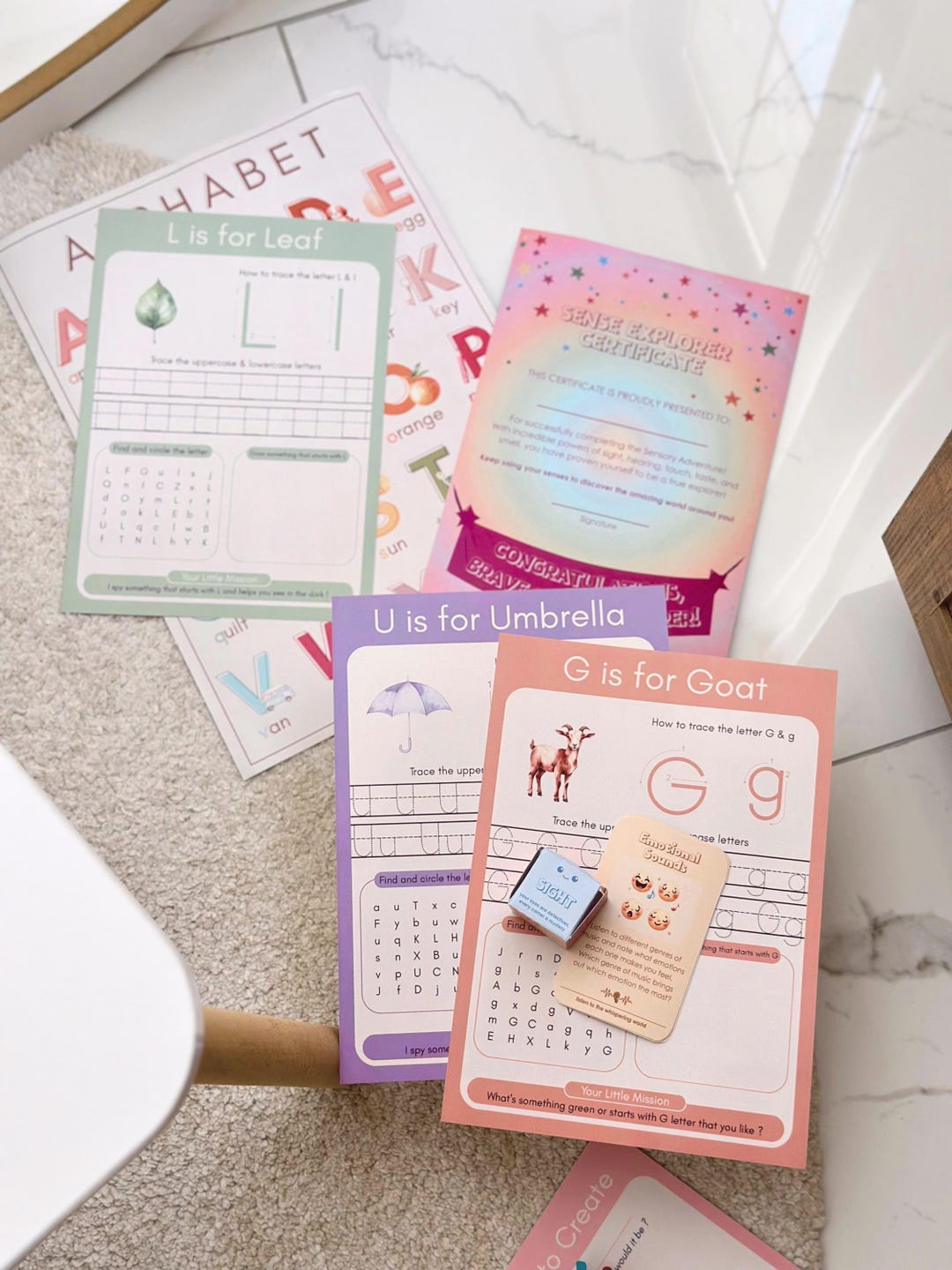 Printable Montessori Alphabet Learning Bundle PDF – Watercolor ABC ...