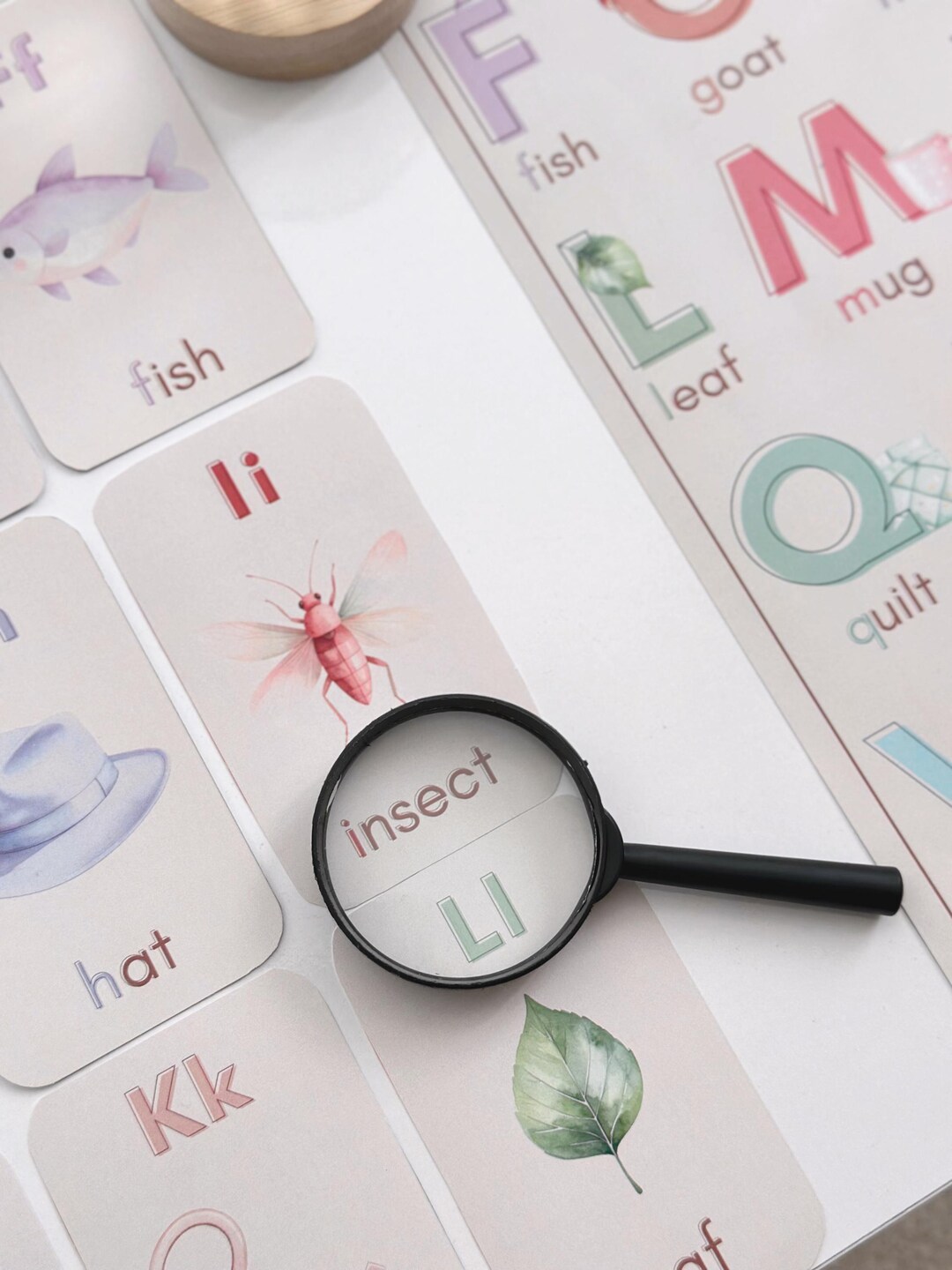 Printable Alphabet Flashcards: Montessori Learning Cards (PDF Download ...