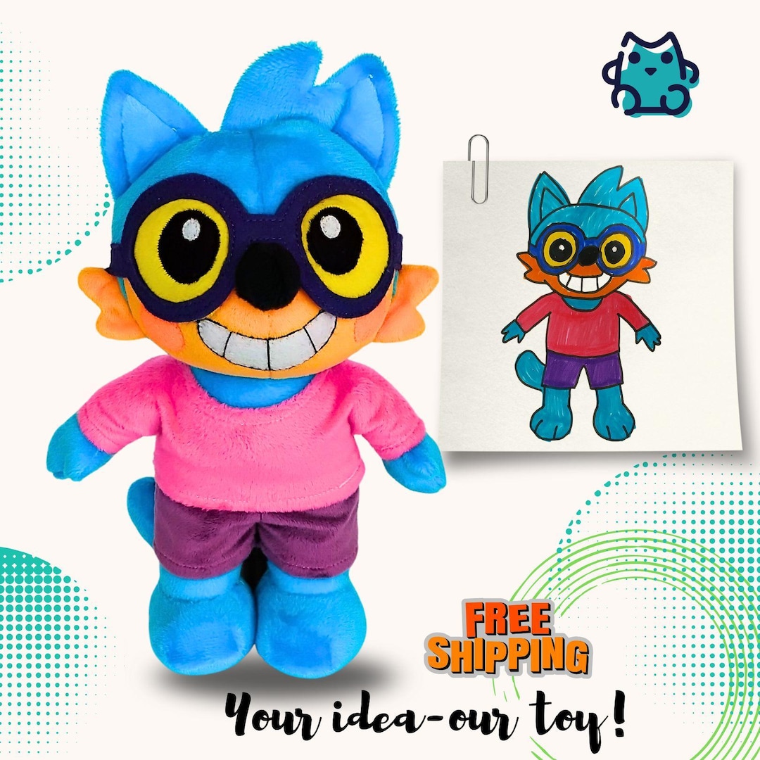Custom Plush From Drawing, One of A Kind Toy, Unique Custom Plushie ...