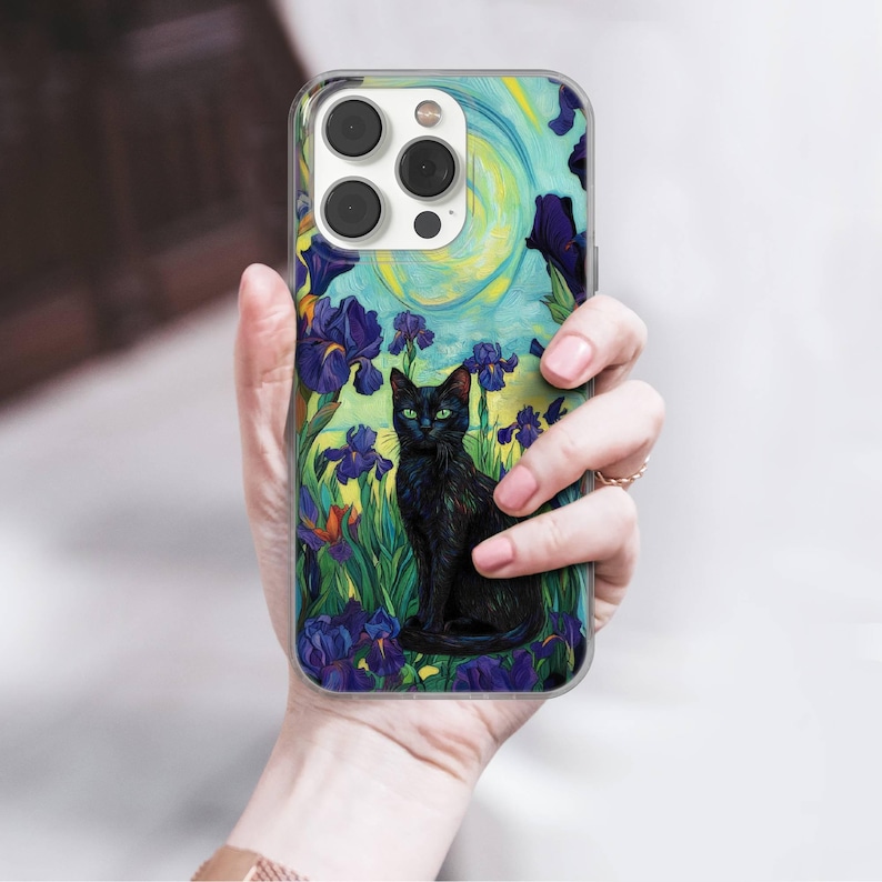 Van Gogh Cat Meme TPU Phone Case - Etsy UK