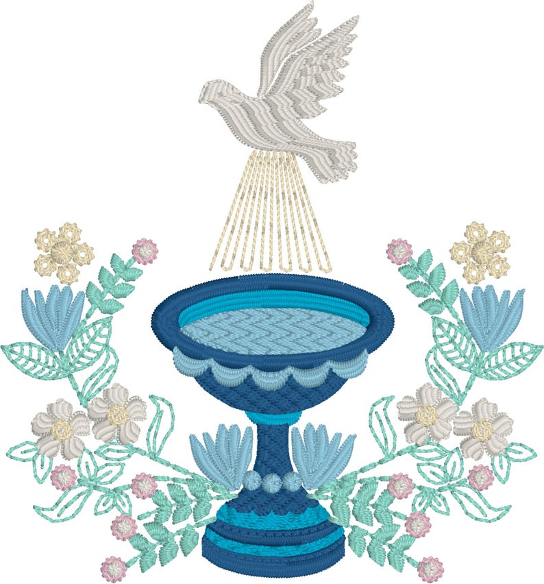 Baptism Embroidery Machine Designs, Bundle of 9, Multiple Sizes ...