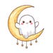 Kawaii Halloween Ghosts Clipart PNG Bundle, Cute Spooky Ghost Clip Art ...