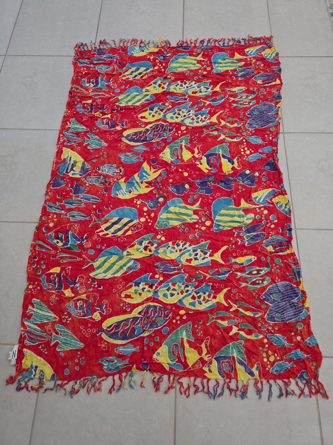 Vibrant Tropical Fish Batik Sarong / Beach Wrap – 100% Cotton - Etsy