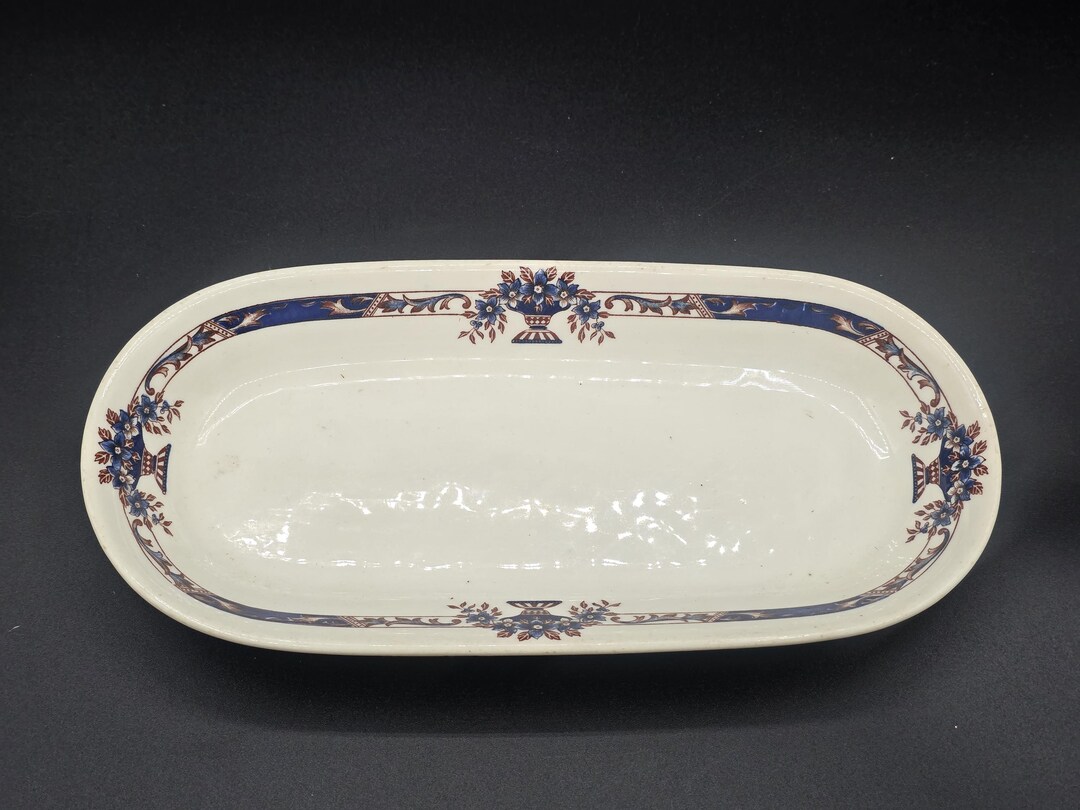 Vintage Mayer China Serving Dish: Arlane Floral Urn Pattern - Etsy