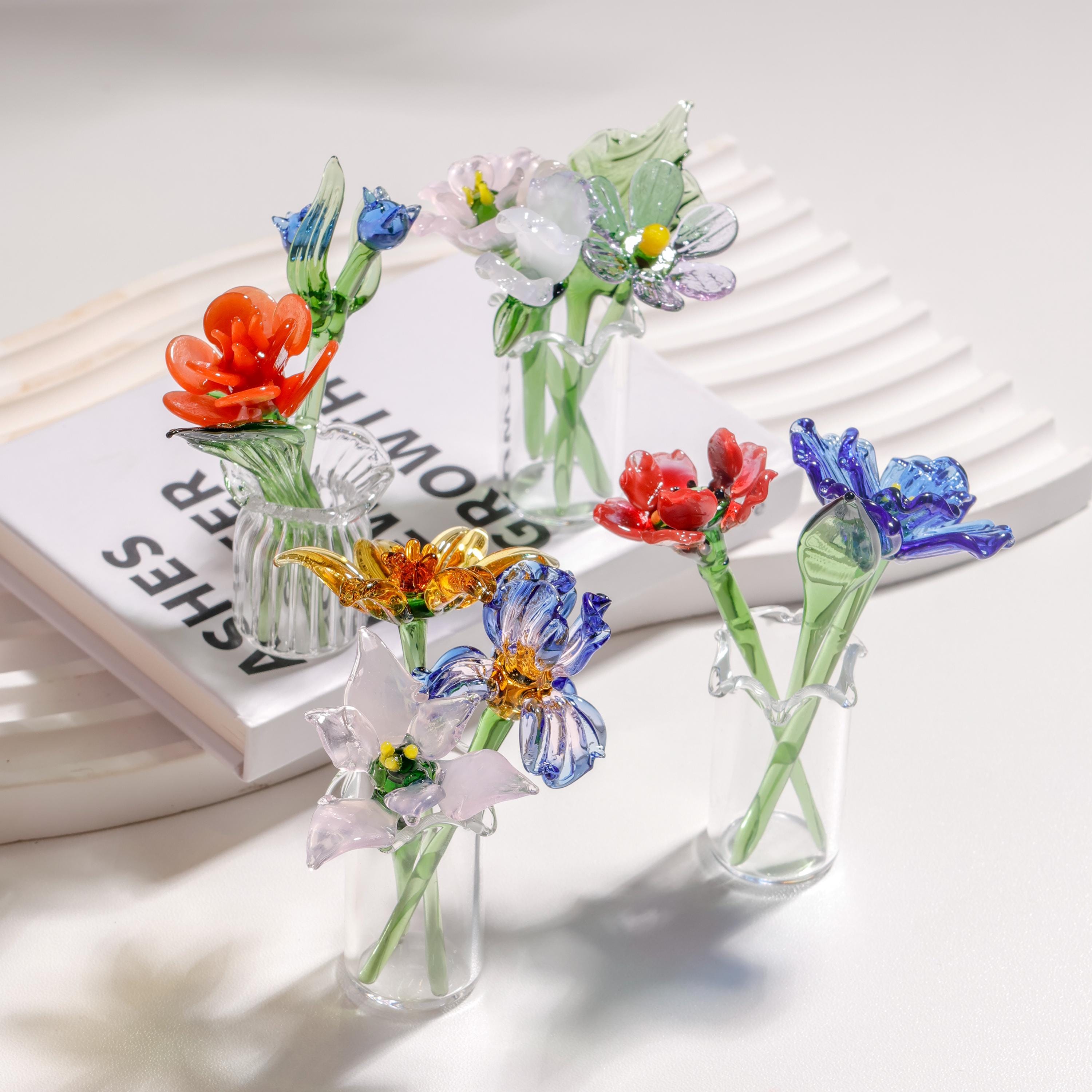 Glass Birth Month Flower, Birth Flower Gift, Hand Blown Spring Flower ...