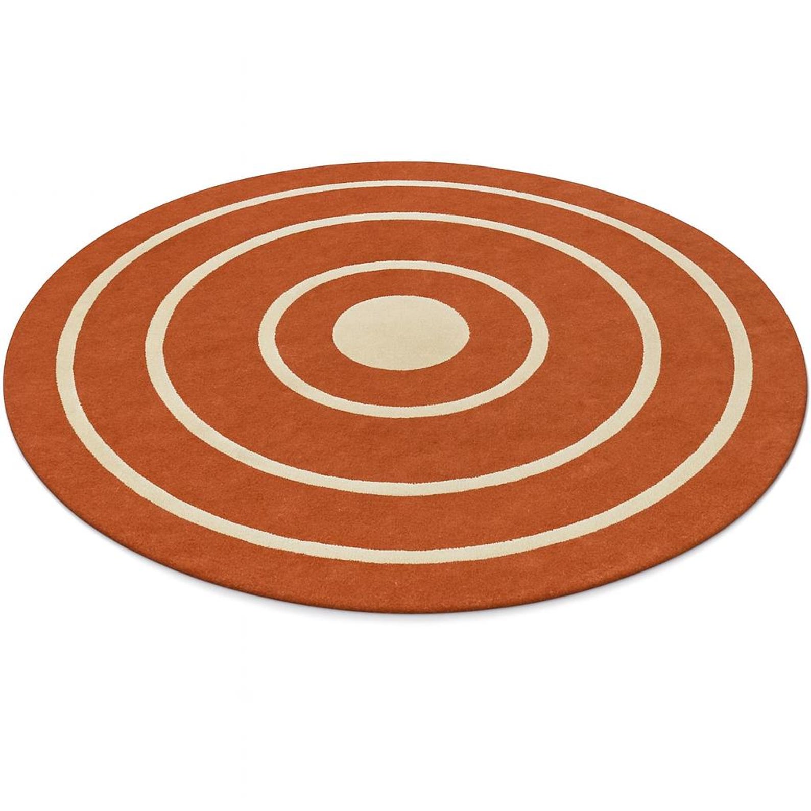 Concentric Circle Round Rug – Modern Geometric Area Carpet for Living ...