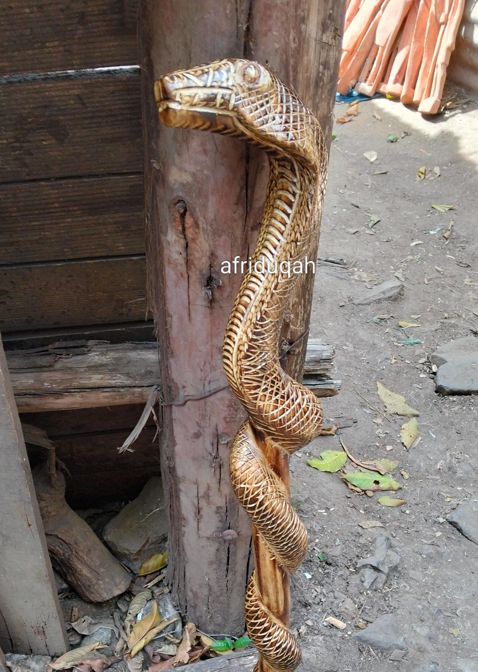African Wooden Python Original Hiking Walking Stick,unisex Walking ...