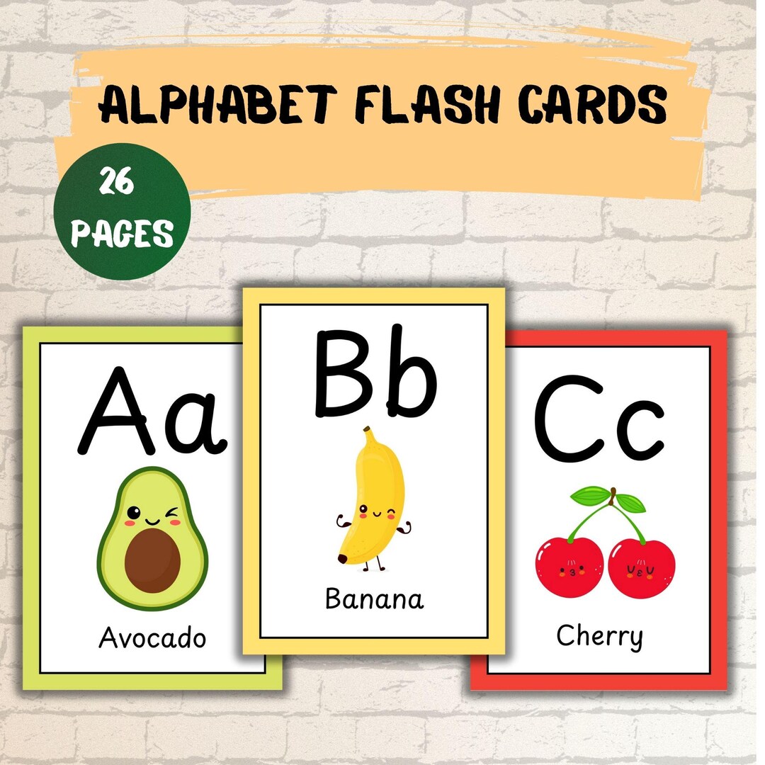 ABC Flash Cards: Montessori Alphabet Learning, Kids Colors (digital ...