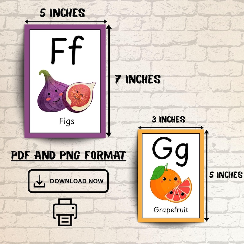 ABC Flash Cards: Montessori Alphabet Learning, Kids Colors (digital ...