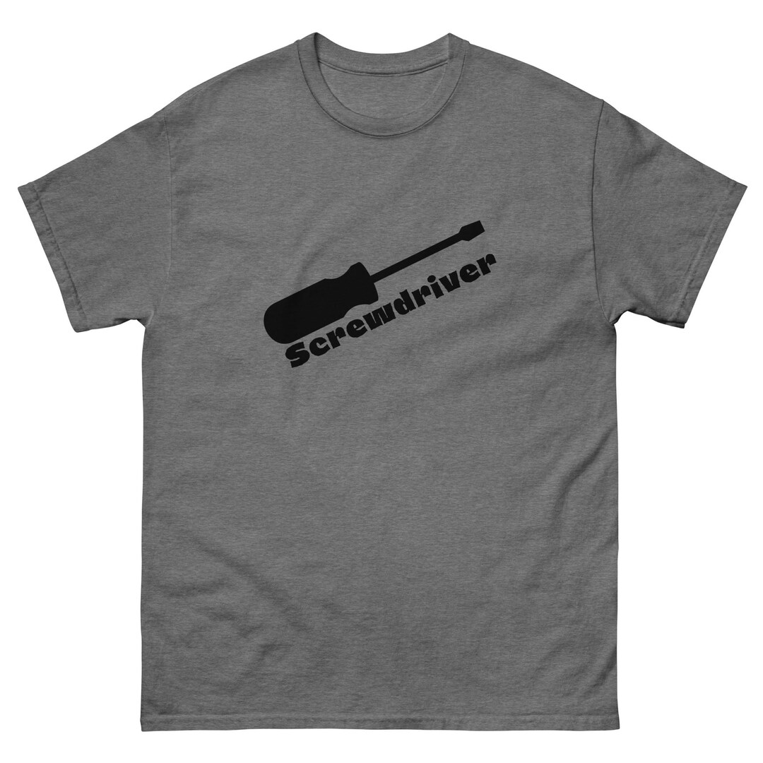 Screwdriver Silhouette T-shirt | Funny Tool Graphic Tee for DIY Fans ...