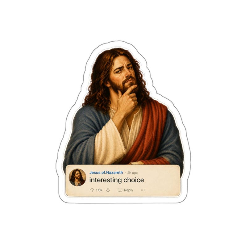 Jesus is Watching Stickers Series Interesting Choice Funny Christian ...