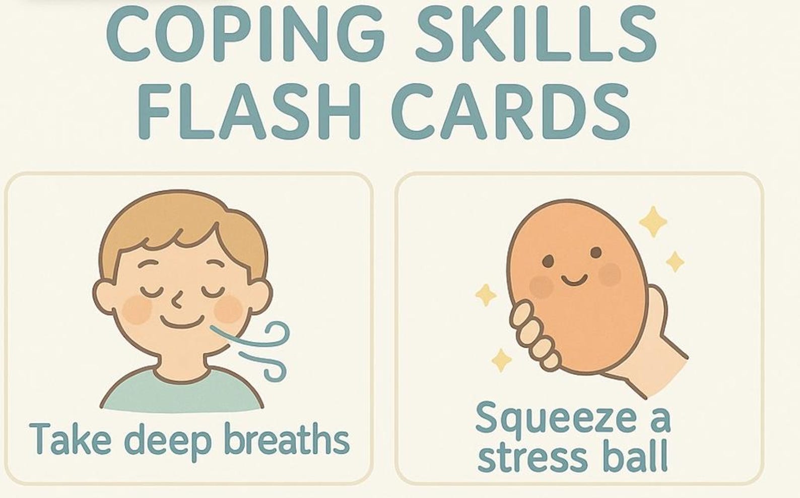 Coping Skills Flashcards for Kids | Printable Emotion Regulation Cards ...