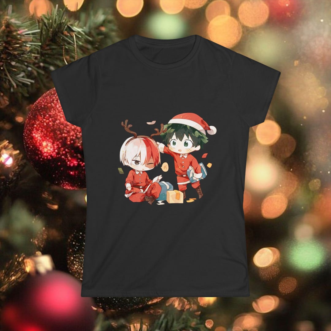 Christmas Todoroki & Deku Cute Morning Women's Tee | My Hero Academia ...