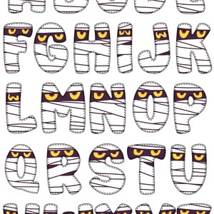 Printable Halloween Alphabet Bundle, Spooky Font (digital Download) - Etsy