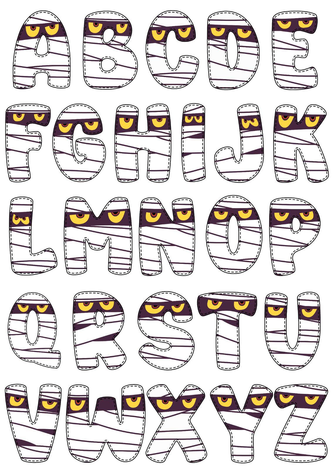 Printable Halloween Alphabet Bundle, Spooky Font (digital Download) - Etsy