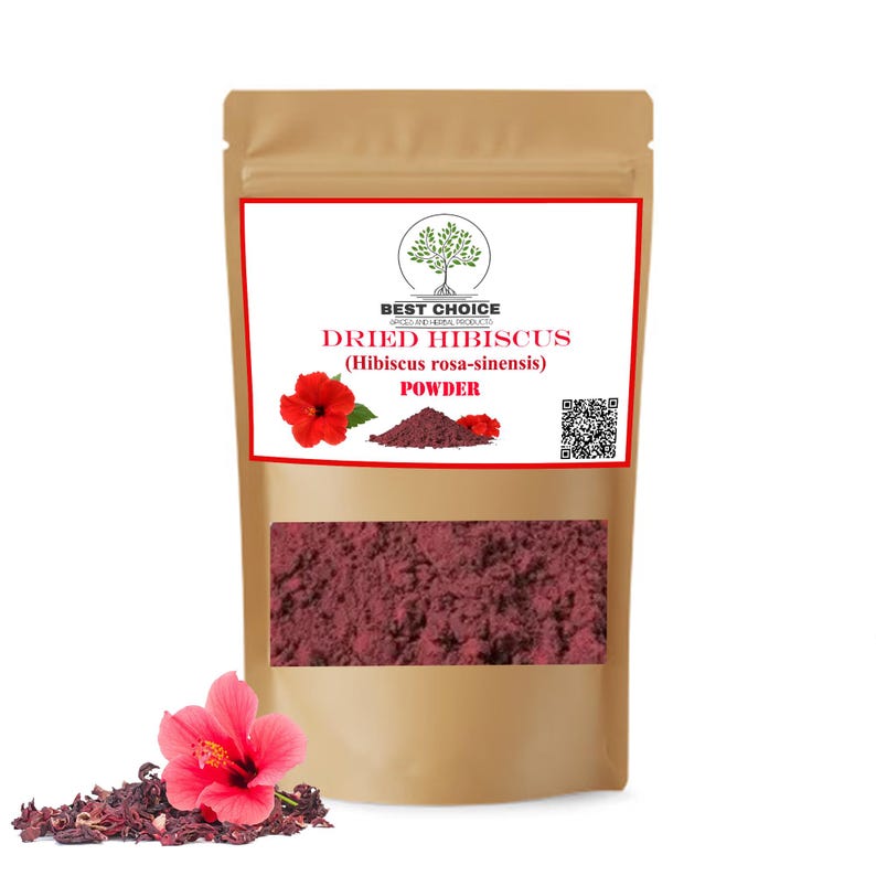 Hibiscus Flower Powder -100% Pure Edible Grade for Tea, Smoothies ...