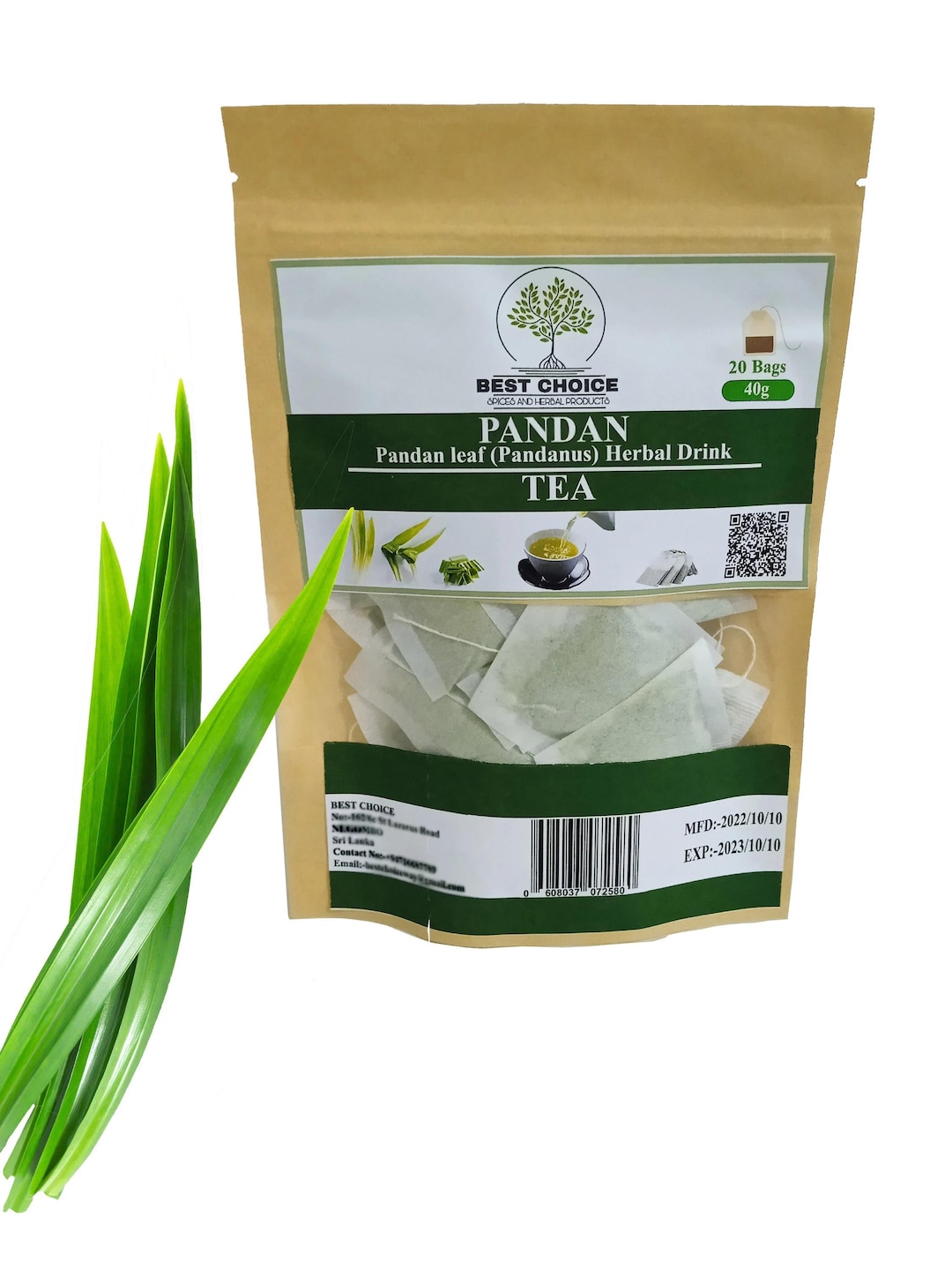 Organic Pandan (pandanus) Herbal Drink TEA- 20 TEA Bags - Etsy Canada