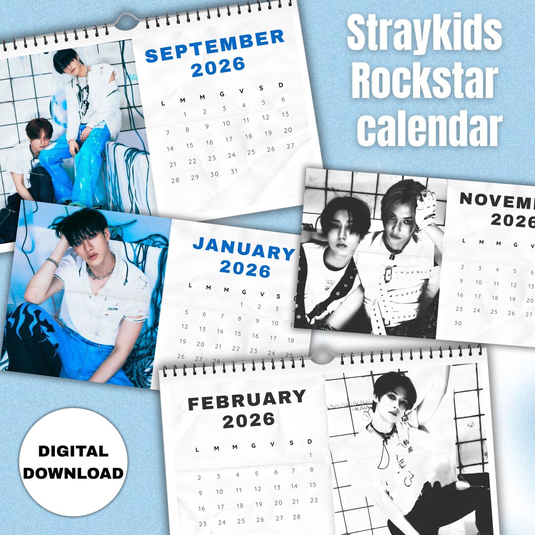Straykids Rockstar Printable Calendar - Stampabili - Etsy