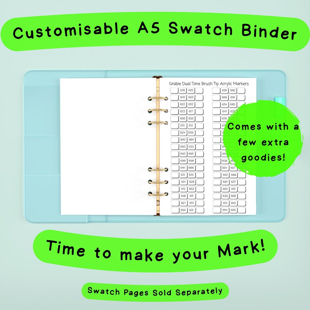 Fully Customisable Marker A5 Swatch Binder – Choose Your Pages ...