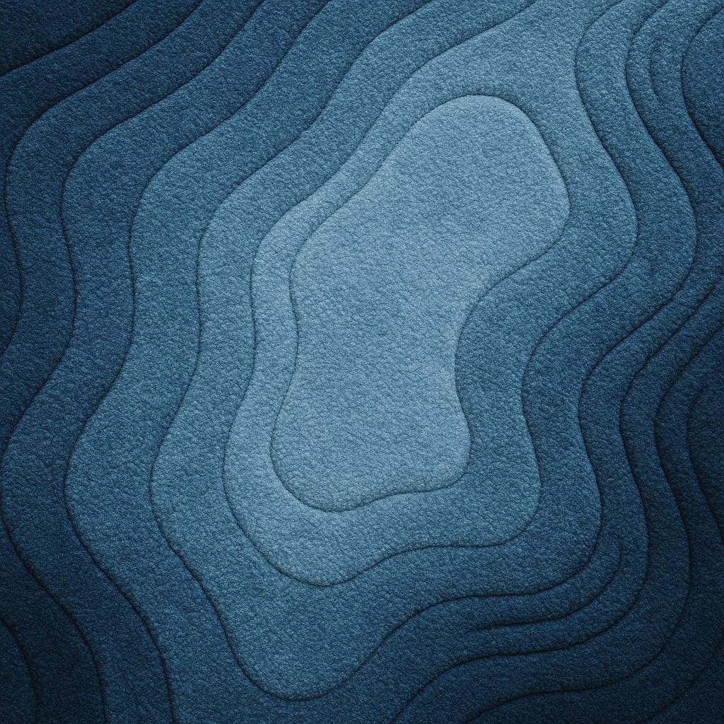 Layered Wave Design Carpet in Deep Blue Shades. - Etsy