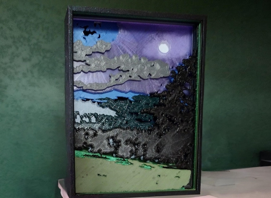 Quiet Mystery Shadow Box Art: Unique Layered 3D Design - Etsy