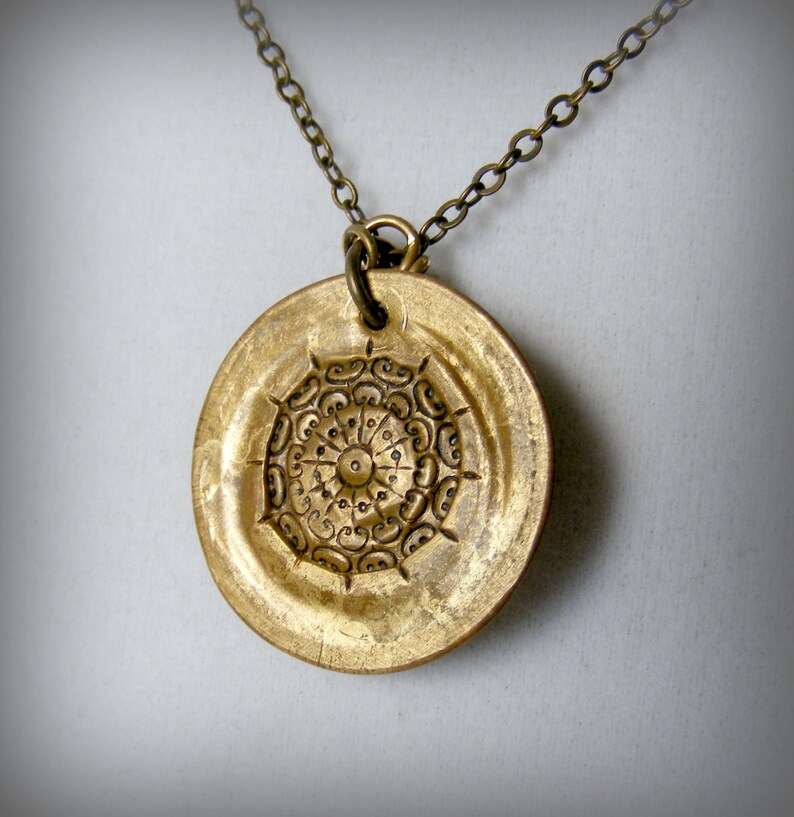 Smashed Button Necklace Vintage Button Necklace Antique - Etsy