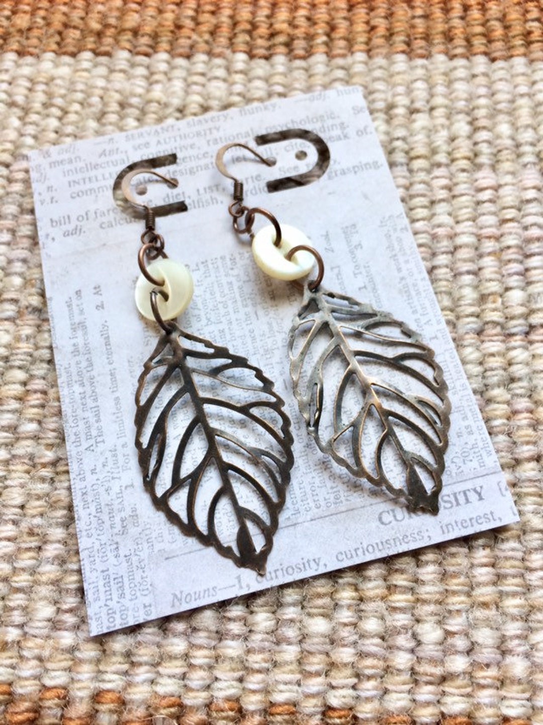 Fall Leaf Earrings, Dangle Earrings, Falling Leaves, Autumn Colors ...