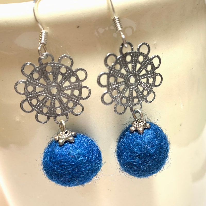 Wool Earrings - Etsy