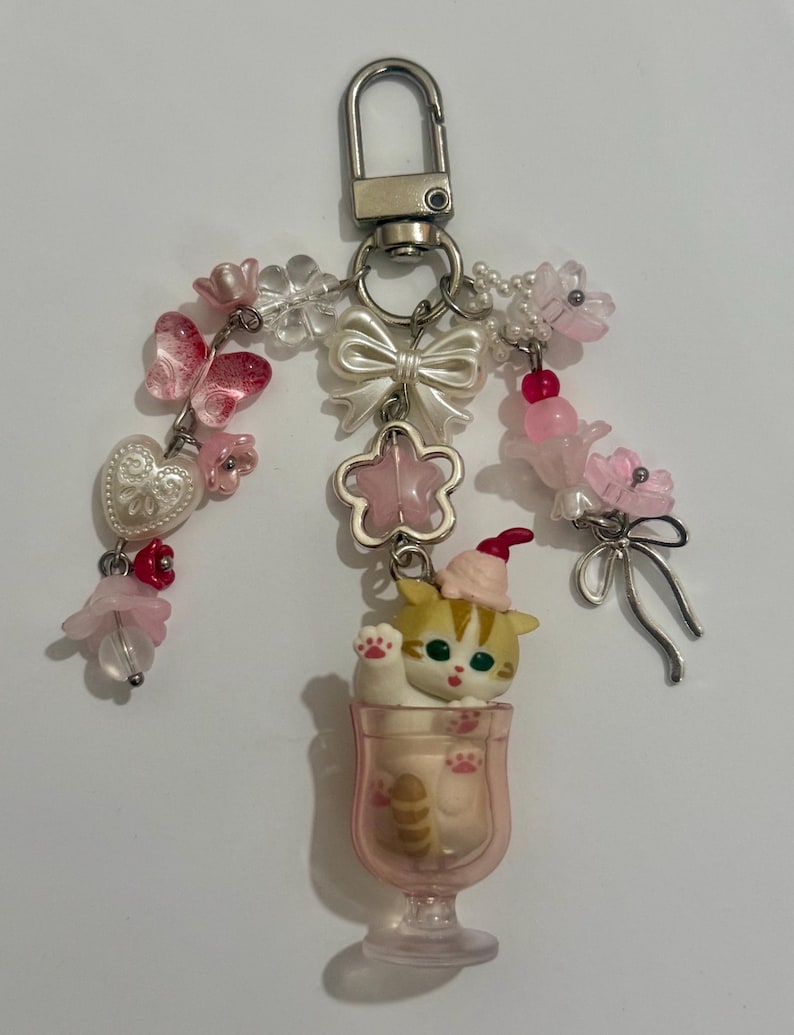 Mofusand Sundae Series Keychain Charm - Etsy