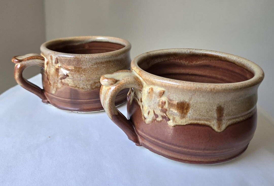 Chowder Mugs With Maple Leaf Decoration - Etsy