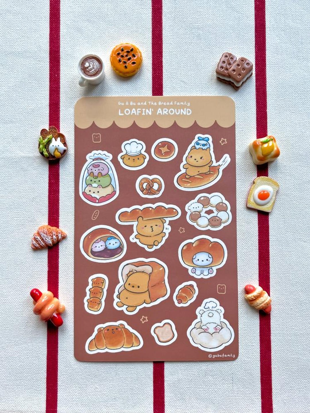 Cute Bread Stickers | Vinyl Matte Waterproof, Journaling Stickers - Etsy