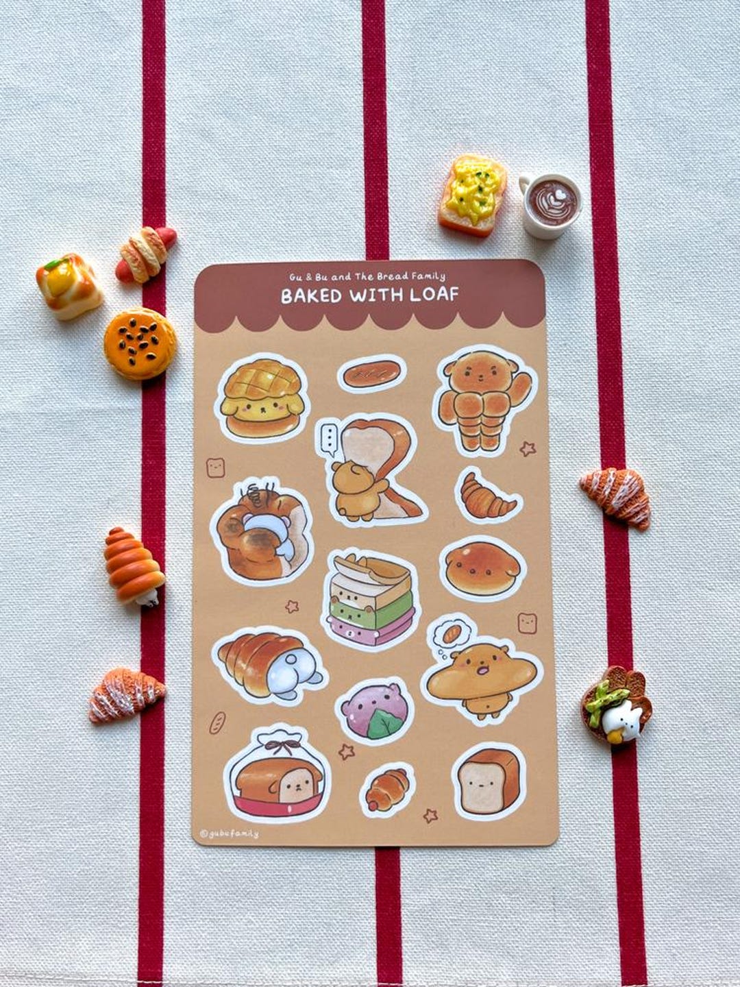 Kawaii Bakery Food Sticker Sheet: Waterproof Matte Vinyl - Etsy UK