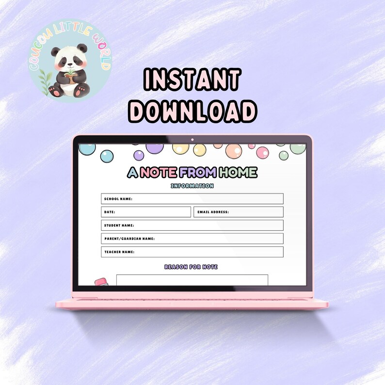 Printable Note From Home Notes Home to Parents From Teacher Printable ...
