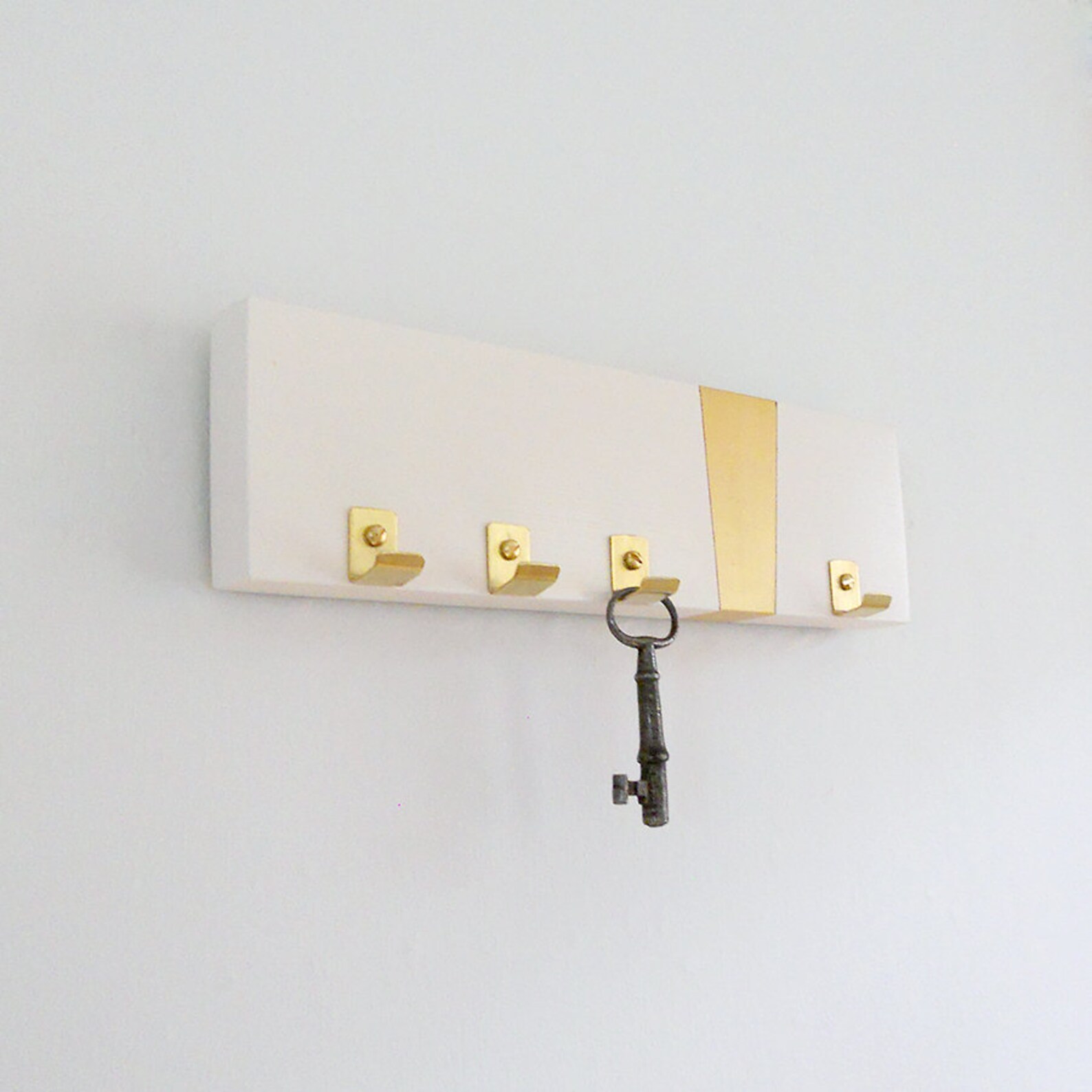 Modern Key Rack Brass Gold Key Holder Minimal Linear Design - Etsy