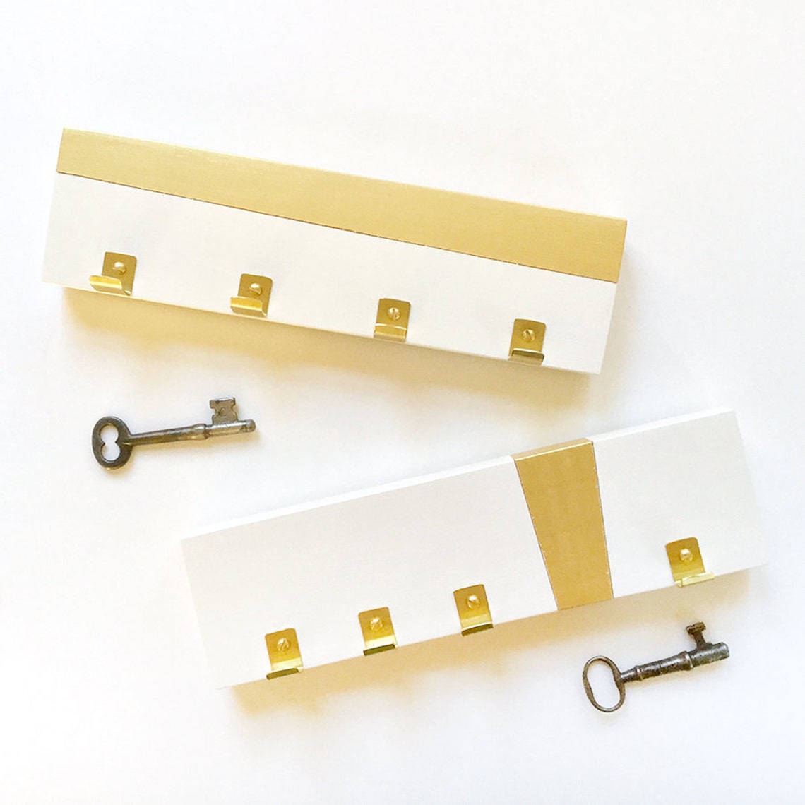 Modern Key Rack Brass Gold Key Holder Minimal Linear Design - Etsy