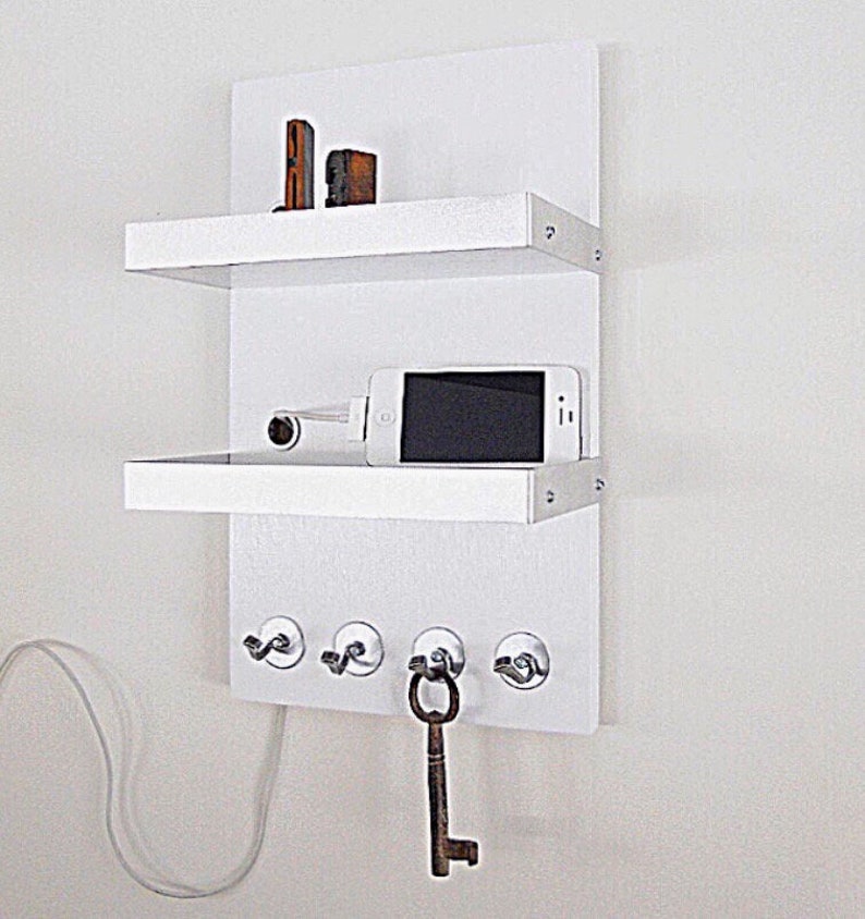 Iphone Charging Station Modern Wooden Wall Mount Unit With | Etsy