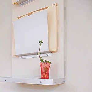 Office Wall Decor With Shelf, Wall Mount Double Slot File Organization ...