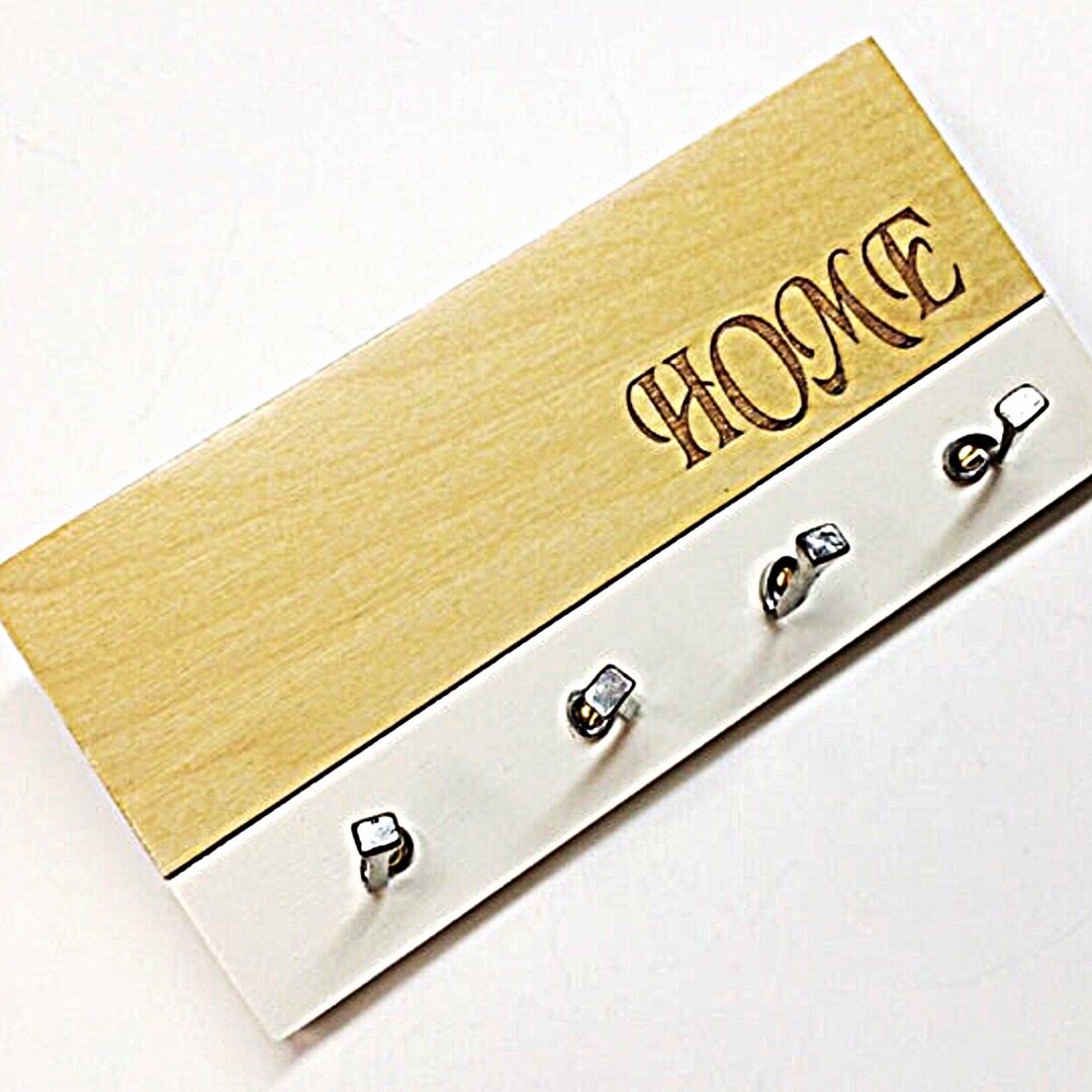 Wooden Key Rack, Wall Mount Modern Home Entry Key Rack, Housewarming ...