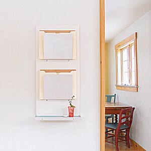 Office Wall Decor With Shelf, Wall Mount Double Slot File Organization ...