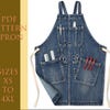 Cute Apron From Jeans PDF DOWNLOADABLE Pattern - Etsy