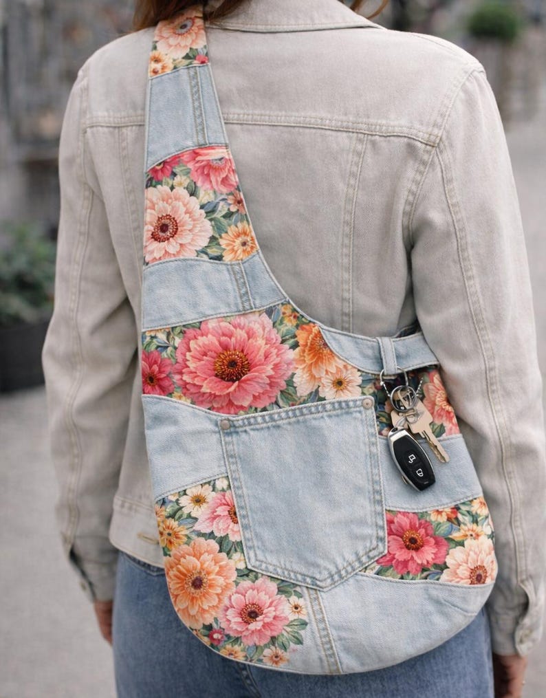 DIY Bohemian Sling Bag Sewing Pattern: Tote Hobo Bag With Video ...