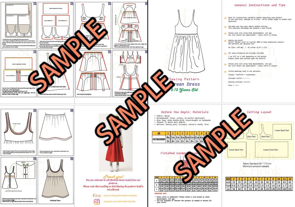 Flower Girl Dress PDF Sewing Pattern: Beginner Friendly (2-10 Years) - Etsy
