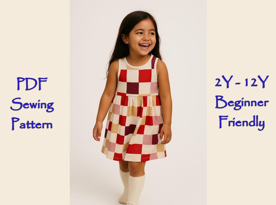 Tank Dress PDF Sewing Pattern | Girl's Sizes 2-12 Years - Etsy
