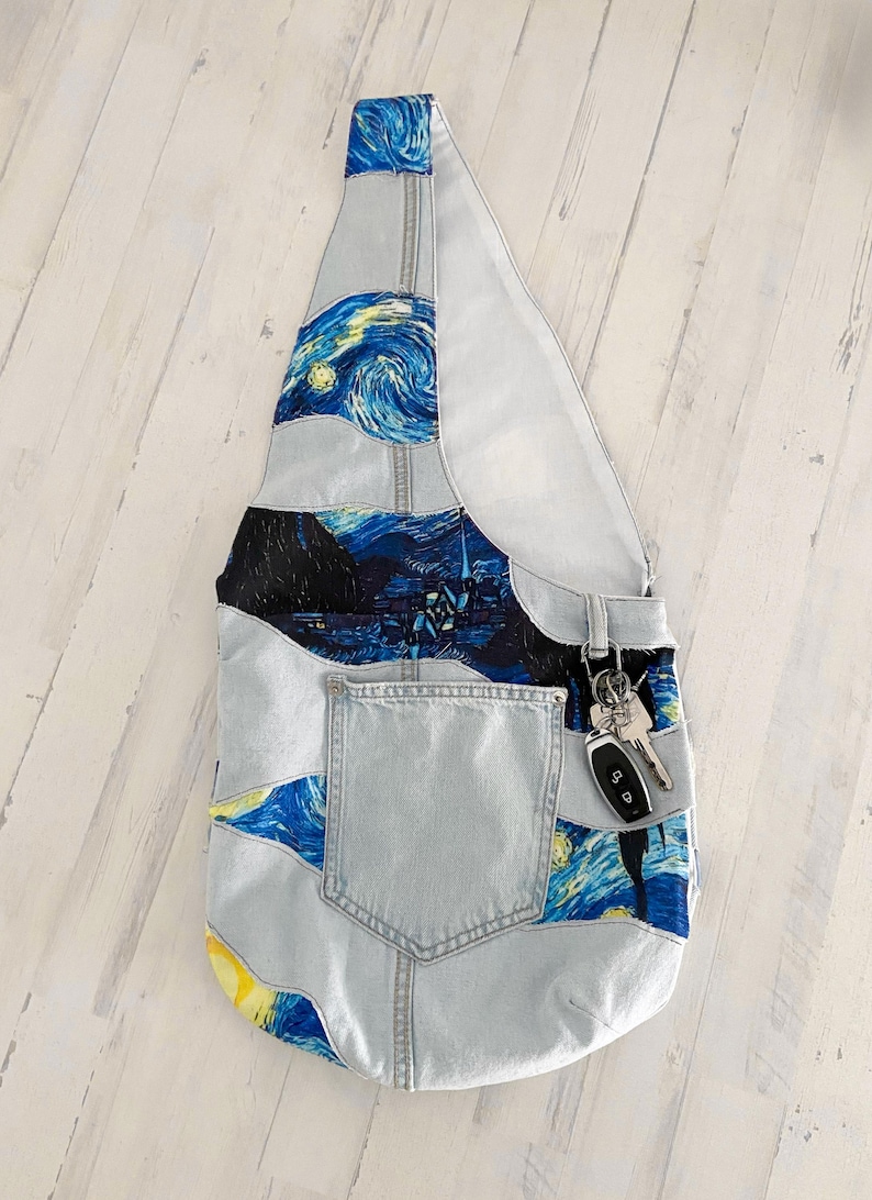 DIY Starry Round Bag Sewing Pattern: Tote Hobo Bag With Video Tutorial ...