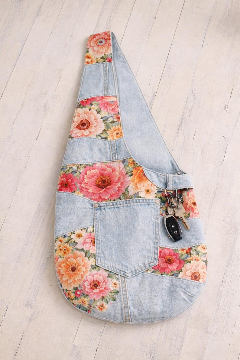 DIY Bohemian Sling Bag Sewing Pattern: Tote Hobo Bag With Video ...