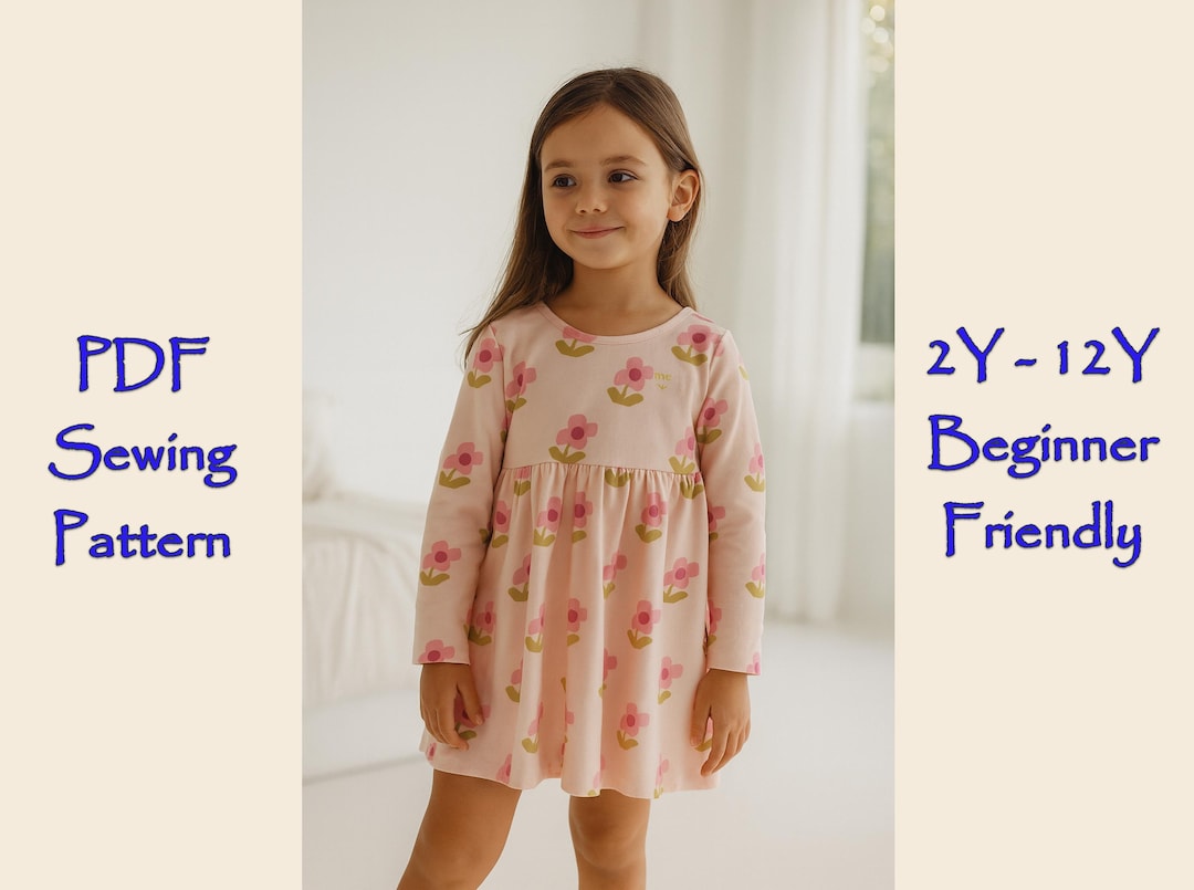 Flower Girl Dress PDF Sewing Pattern: Beginner Friendly (2-10 Years) - Etsy