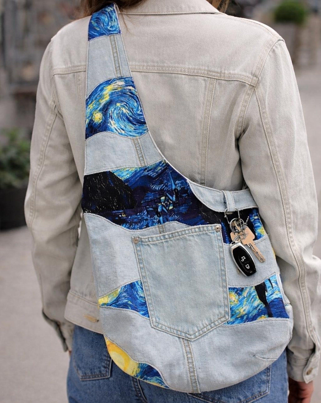 DIY Starry Round Bag Sewing Pattern: Tote Hobo Bag With Video Tutorial ...